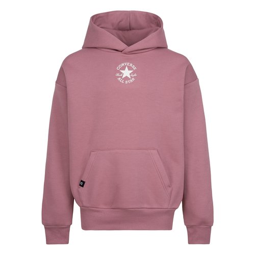 Soft warm hoodie with logo print pink Converse La Redoute