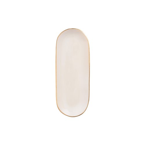 Travessa 30 cm edge, nosse ceramic bege/dourado Nosse Ceramic | La Redoute
