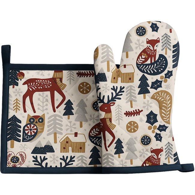 Gant et manique imprimés design C Design Home Textile | La Redoute