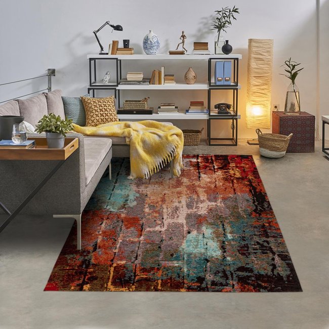 Tapis salon et chambre tissé en acrylique buteni Couleur multicolore Un ...