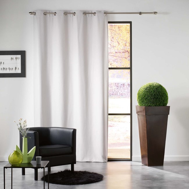 Rideau a oeillets mezzo taupe Eden | La Redoute