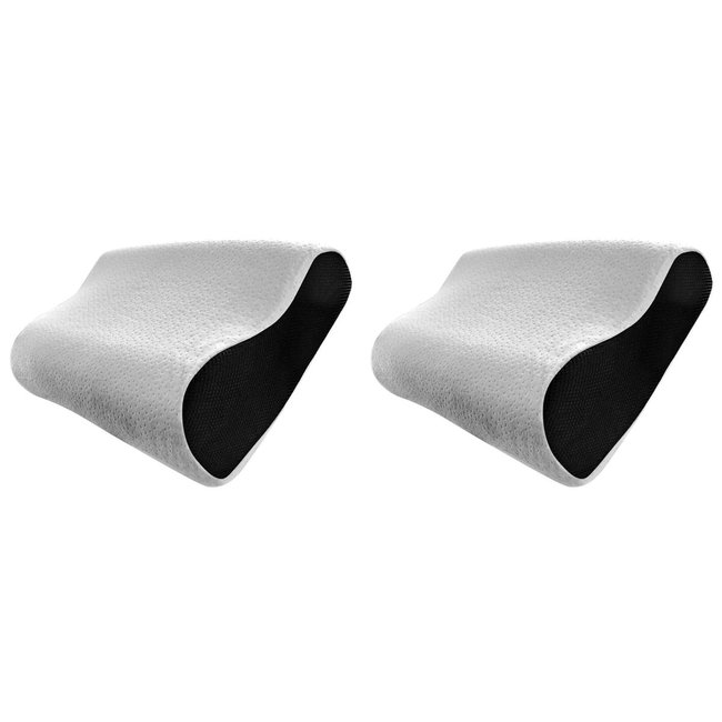 Oreiller ergonomique à mémoire de forme (lot de 2) Couleur blanc Bultex ...