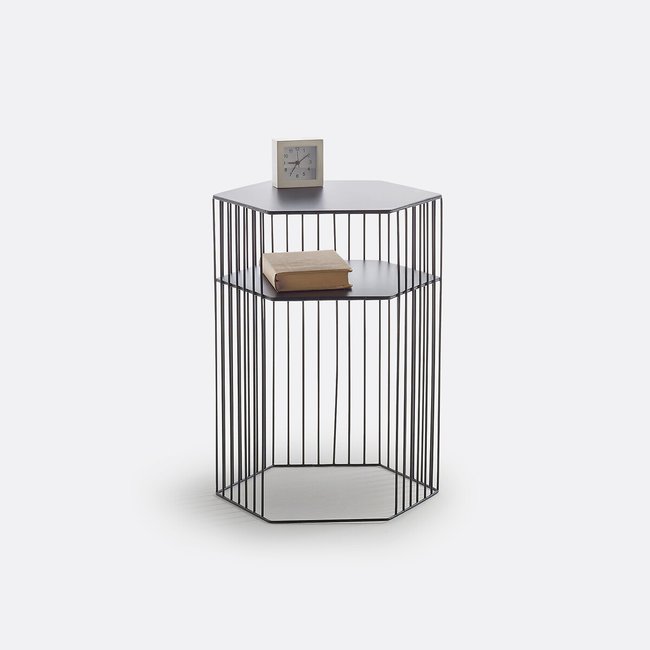 Black wire bedside table store