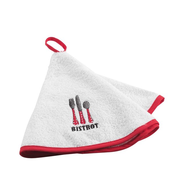 Essuie main torchon bistrot rouge blanc Douceur D'intérieur | La Redoute
