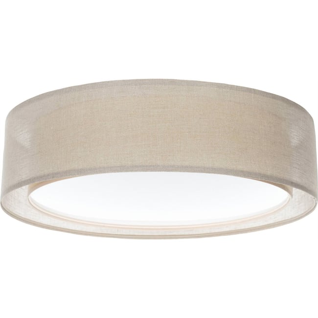 Plafonnier rond en tissu puro Couleur beige tissu semi transparent Bps ...