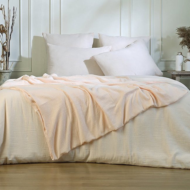 Jeté de lit gaze de coton carla Febronie | La Redoute
