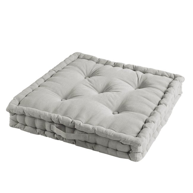 Coussin de sol en coton matelassé lin 60x60cm lin Eden | La Redoute
