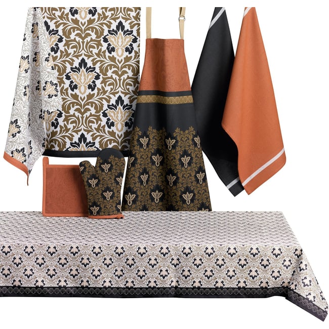 Essuie-mains coton, antoinette noir C Design Home Textile | La Redoute