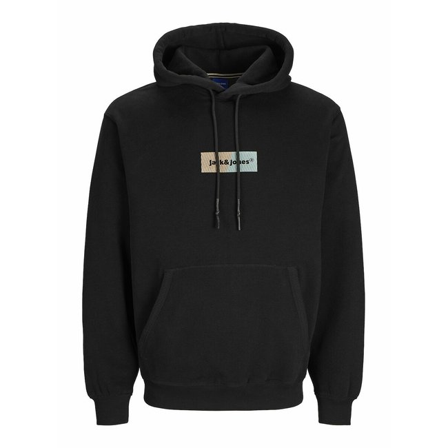 Loose fit logo hoodie in cotton mix Jack & Jones | La Redoute