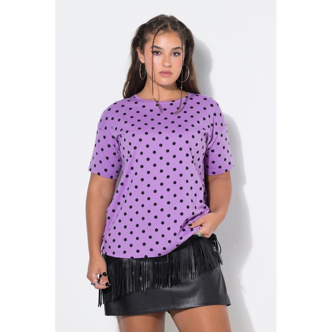 T-shirt oversize, motif à pois lilas Studio Untold | La Redoute