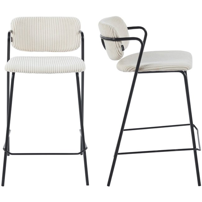 Lot de 2 tabourets de bar en velours côtelé - jones Homifab | La Redoute