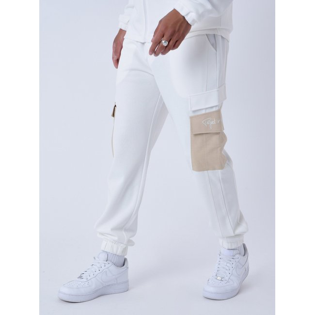 Pantalon de jogging bi-matière a poches blanc Project X | La Redoute
