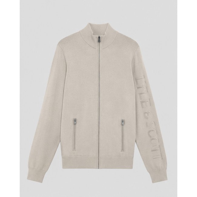 Veste en maille zippée blanc mastic Lyle & Scott | La Redoute