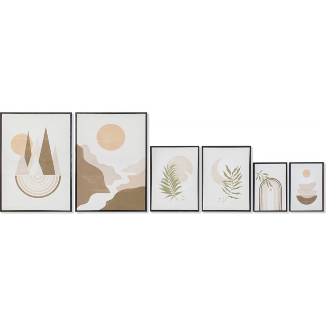 Tableau en toile moderne, lot de 6 Couleur palette de beiges avec ...