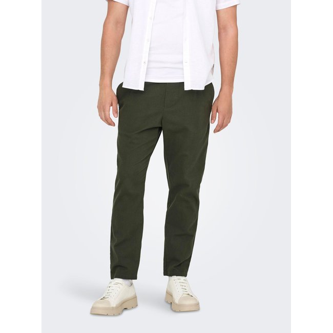 Jogger onslinus tapered fit lin jogger Only & Sons | La Redoute