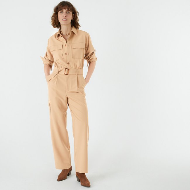 Tuta intera, con cintura beige La Redoute Collections | La Redoute
