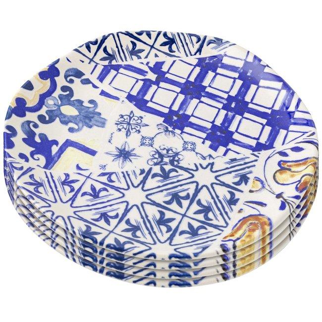 Assiettes fresco 21cm set de 4 Couleur bleu Kare Design | La Redoute