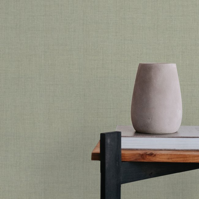 Papier peint textile mat Couleur vert doux Wow | La Redoute