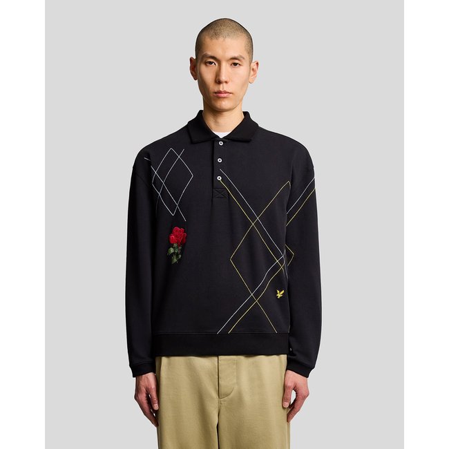 Maillot de rugby à losanges noir jais Lyle & Scott | La Redoute
