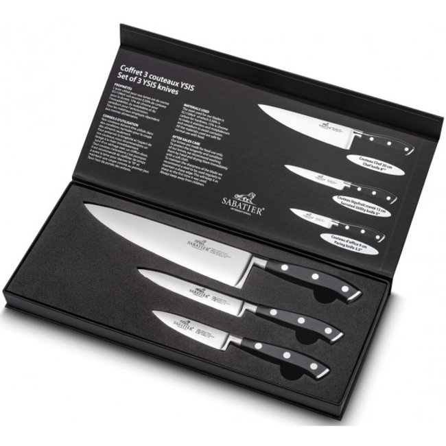 Coffret ysis sabatier international 3 couteaux noir Sabatier | La Redoute