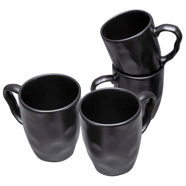 Lot de 4 mugs, organic Couleur noir Kare Design | La Redoute