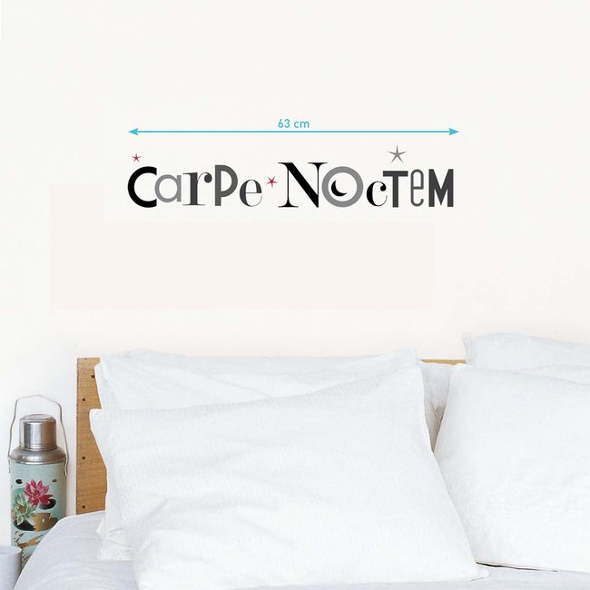 Sticker transfert carpe noctem Couleur multicolore Draeger Paris | La ...