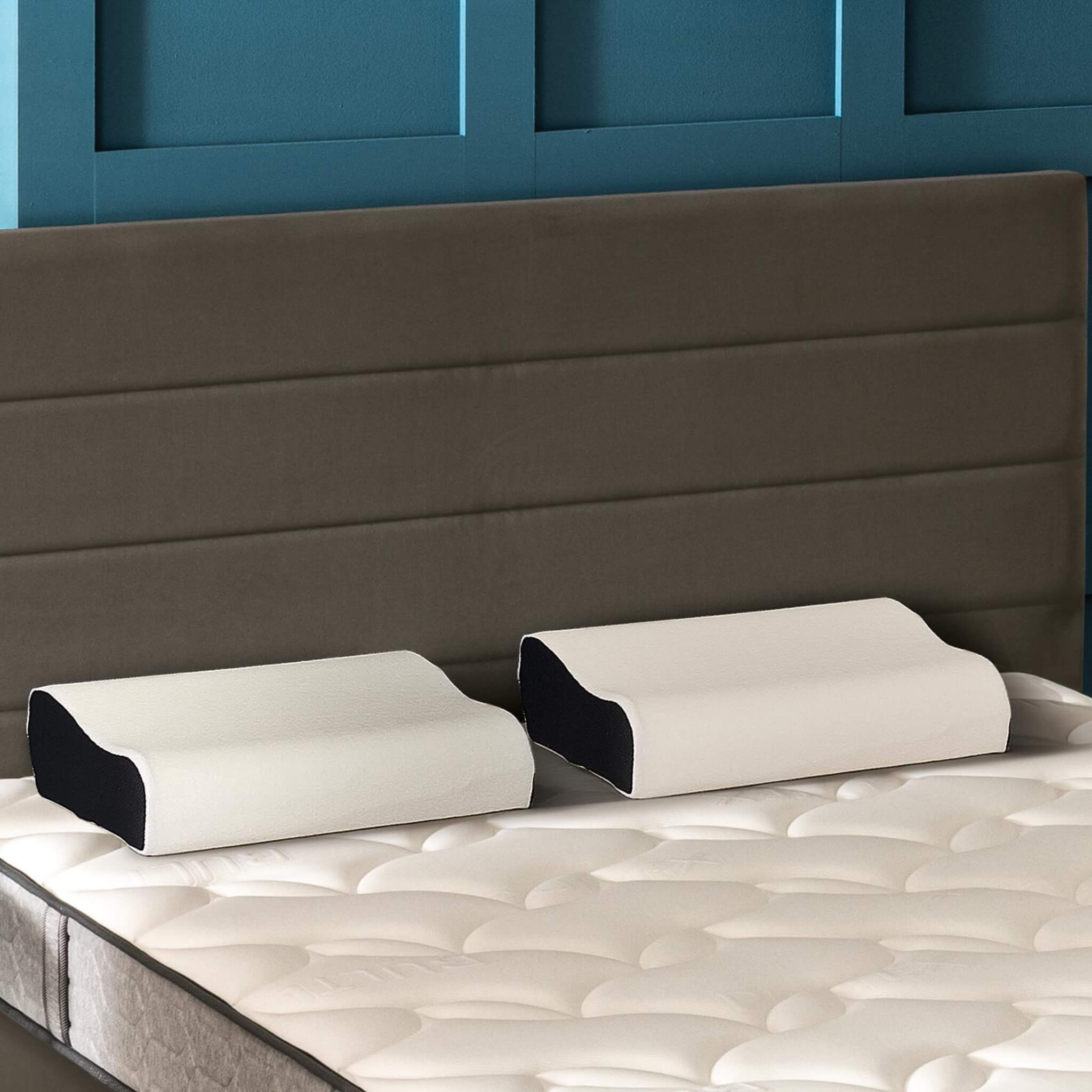 Oreiller ergonomique à mémoire de forme (lot de 2) Couleur blanc Bultex ...