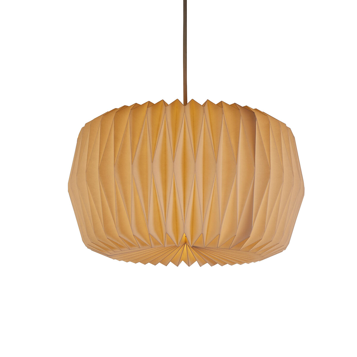 Paper origami ceiling shade, natural, So'home | La Redoute