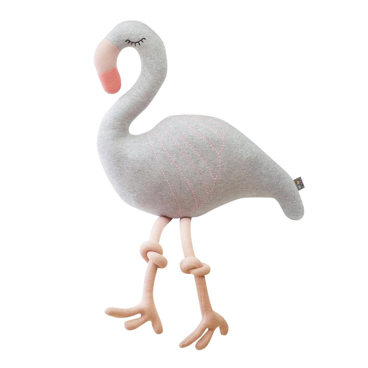 Grande peluche en coton, flamant rose gris Sevira Kids | La Redoute