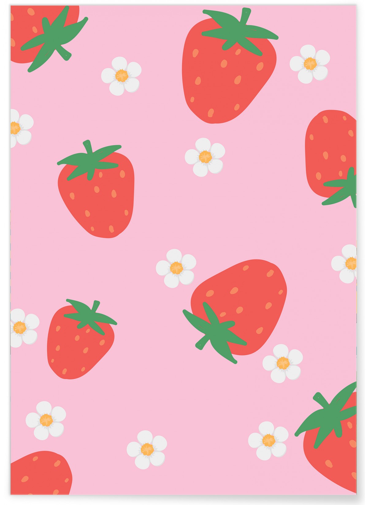 Affiche fraises Couleur blanc L'afficherie | La Redoute