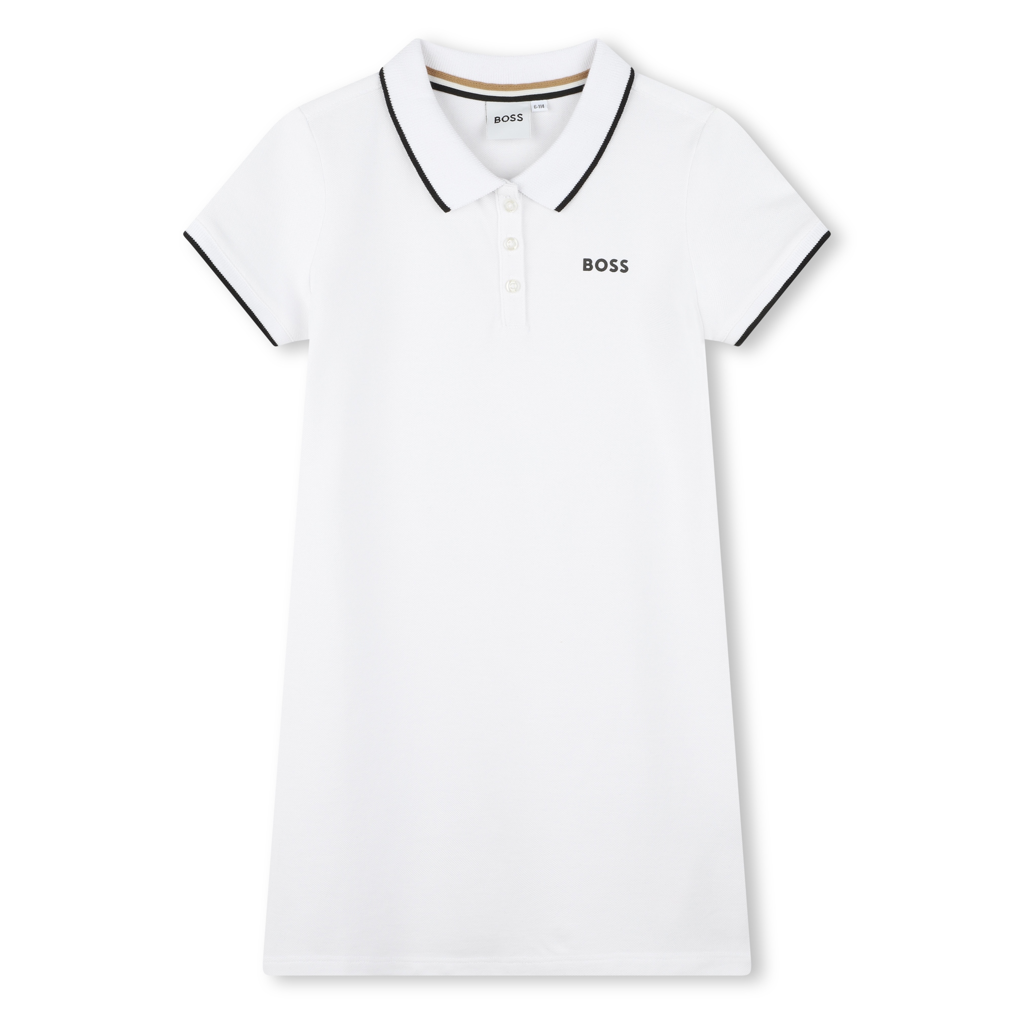 Robe polo a manches courtes blanc Boss Kidswear La Redoute