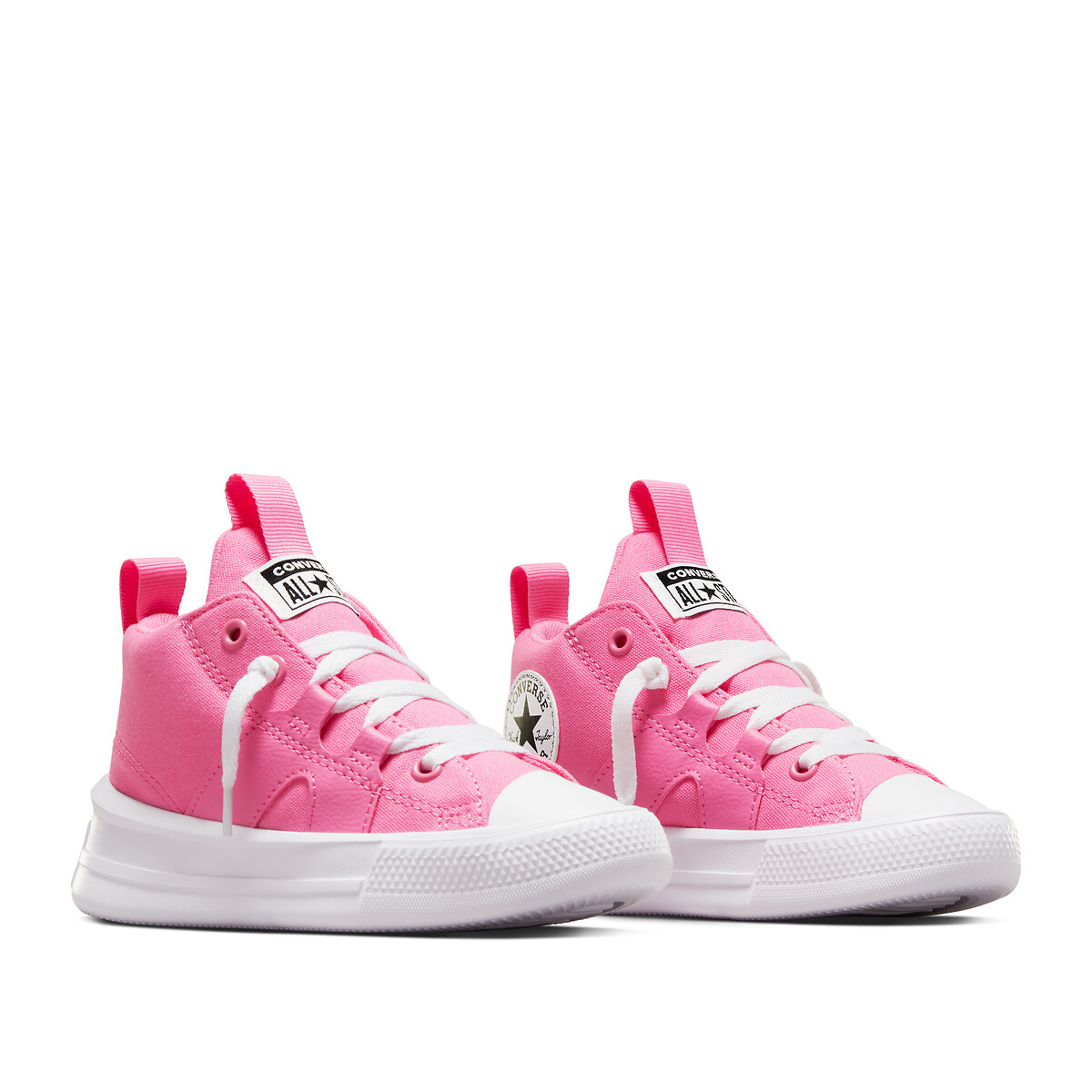 Kids all star ultra seasonal colour canvas high top trainers, pink ...