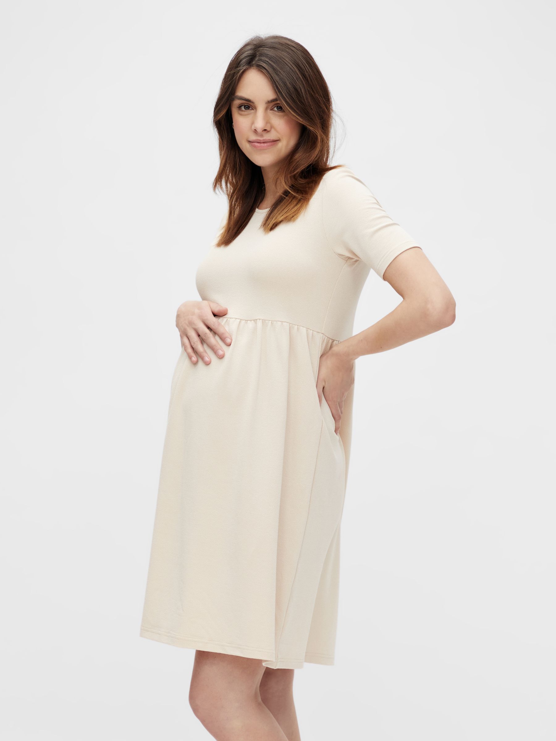 Robe robes regular fit col rond cuban sand Mama Licious | La Redoute