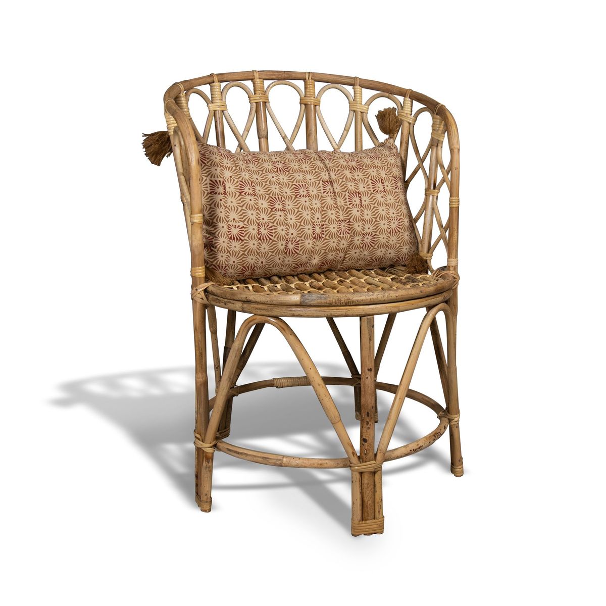 Fauteuil en rotin avec coussin katavi Couleur naturel Now's Home | La ...