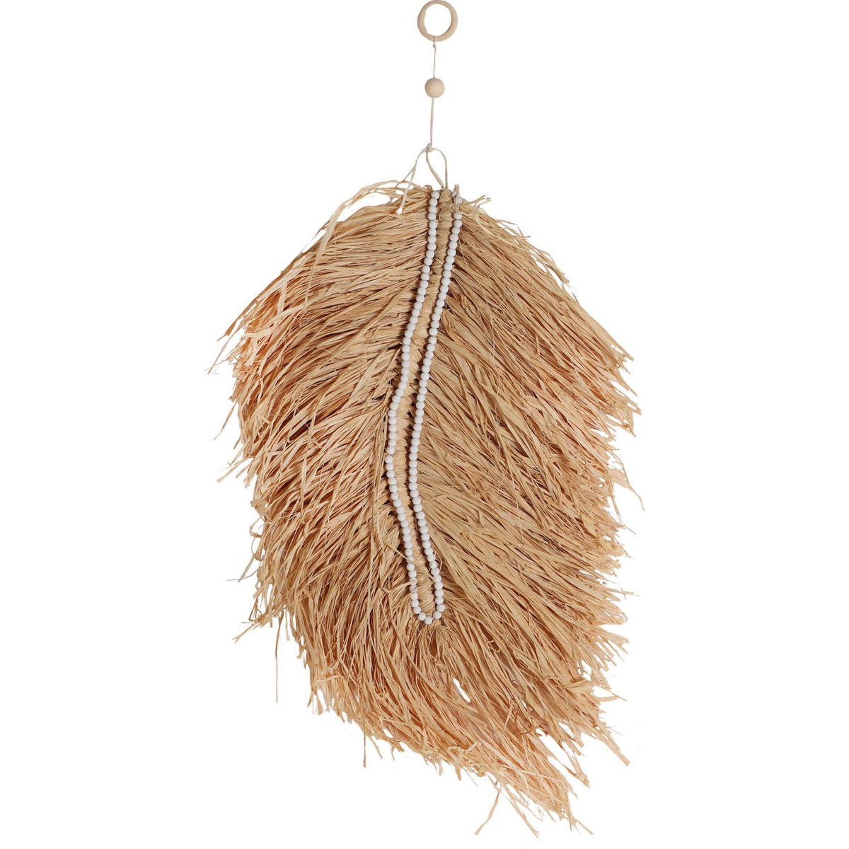 Décoration murale boho en rafia naturel Couleur beige naturel et ...
