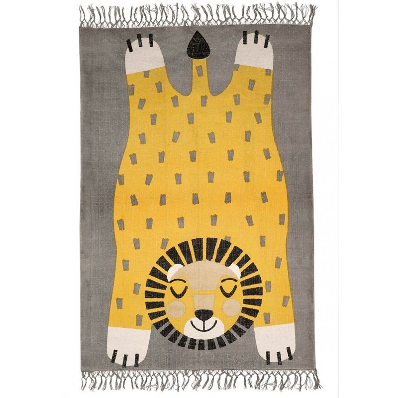 Tapis enfant lion baba Couleur gris/safran Nattiot | La Redoute