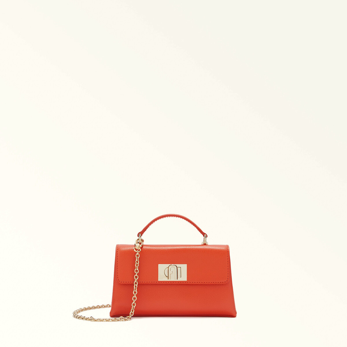 Sac à bandoulière mini en cuir furla 1927 orange Furla | La Redoute