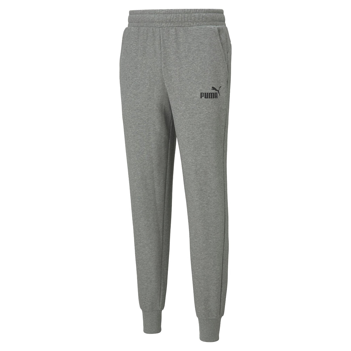 Essential sports joggers in cotton mix with small logo print black Puma La Redoute