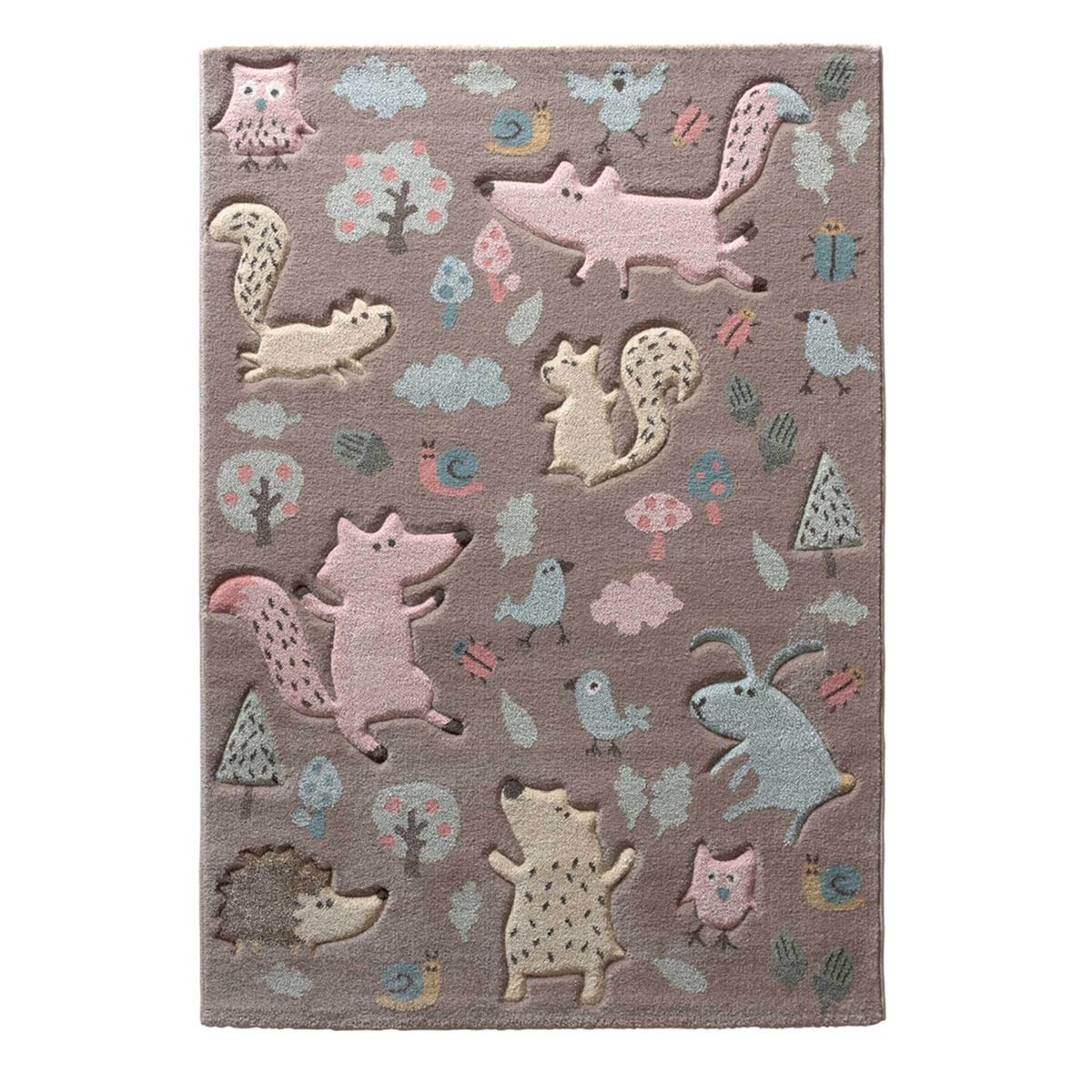 Tapis enfant motif animaux de la forêt à relief - forest Sigikid | La ...