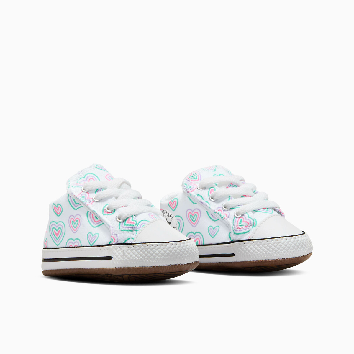 Kids' all star cribster mid happy hearts trainers, heart print ...