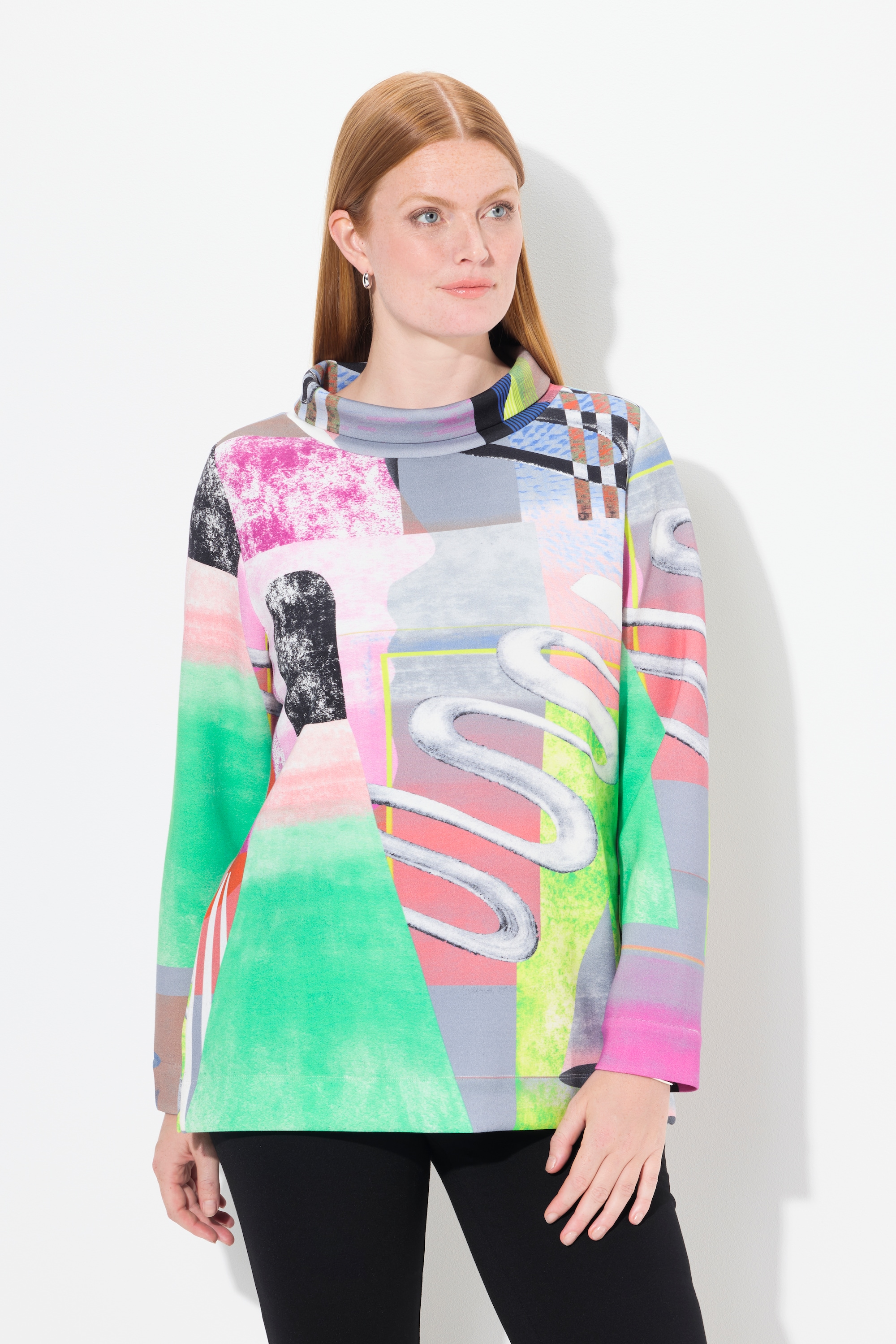 Sweat-shirt en modal mélangé à motif patch blanc neige Ulla Popken | La ...