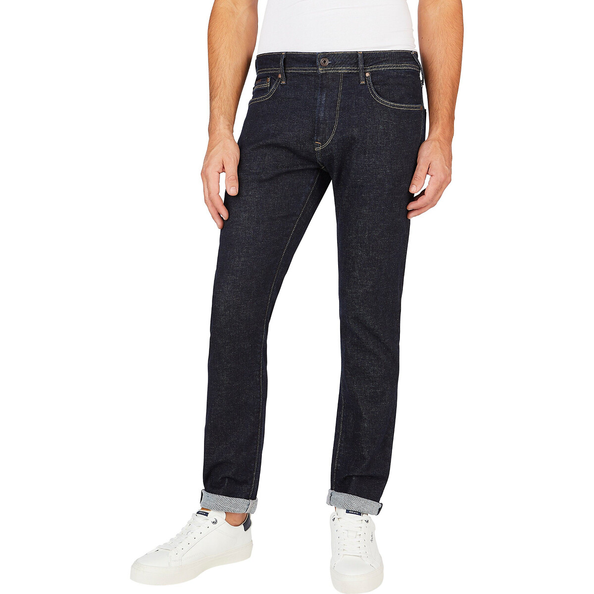Regular fit jeans in mid rise, untreated, Pepe Jeans | La Redoute