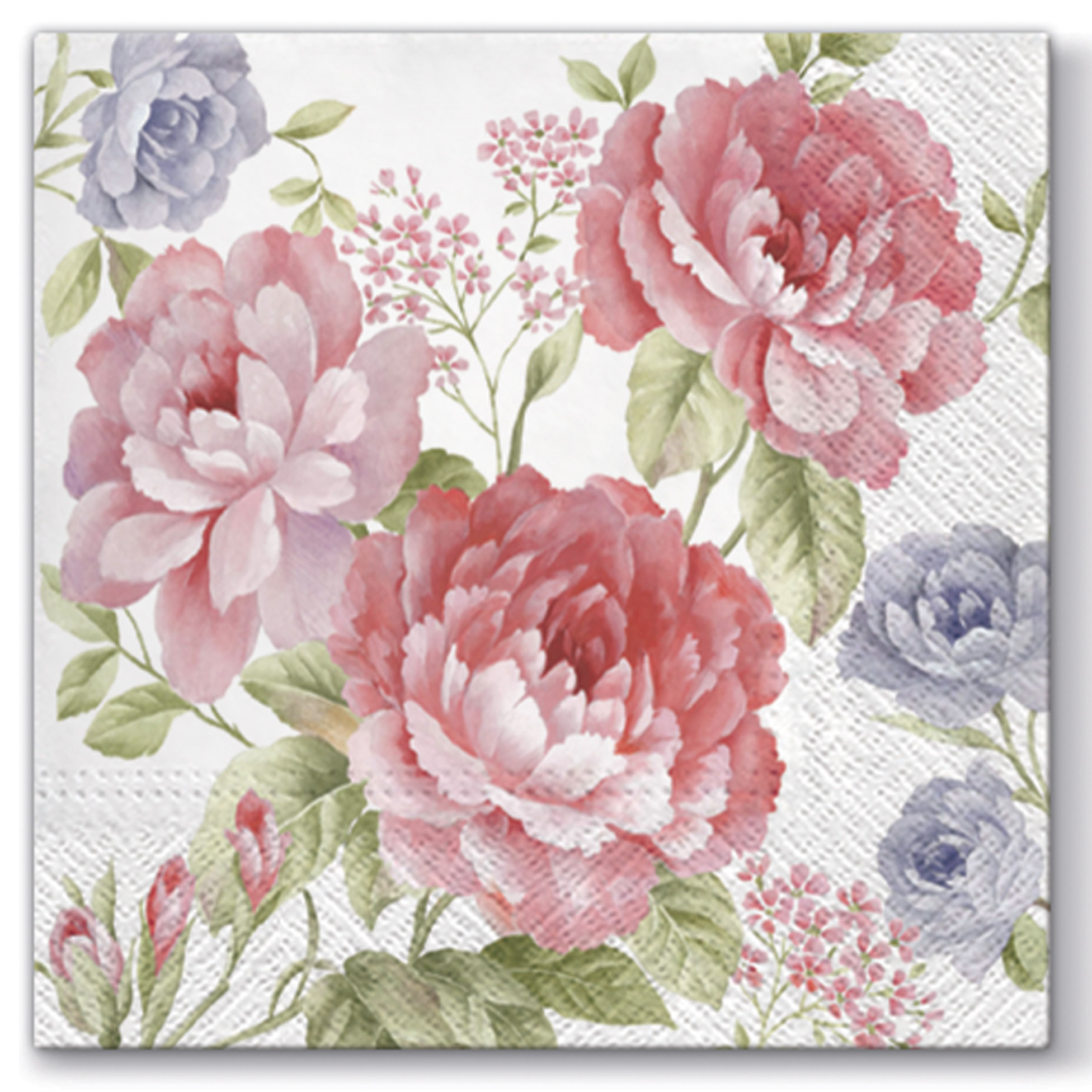 Lot de 20 serviettes en papier roses de julietta rose Douceur D ...