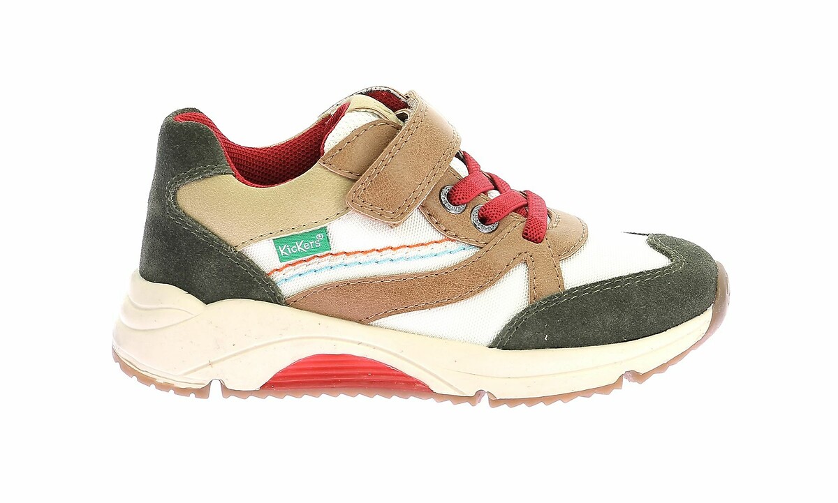 Sapatilhas runrun caqui/camel/vermelho Kickers | La Redoute
