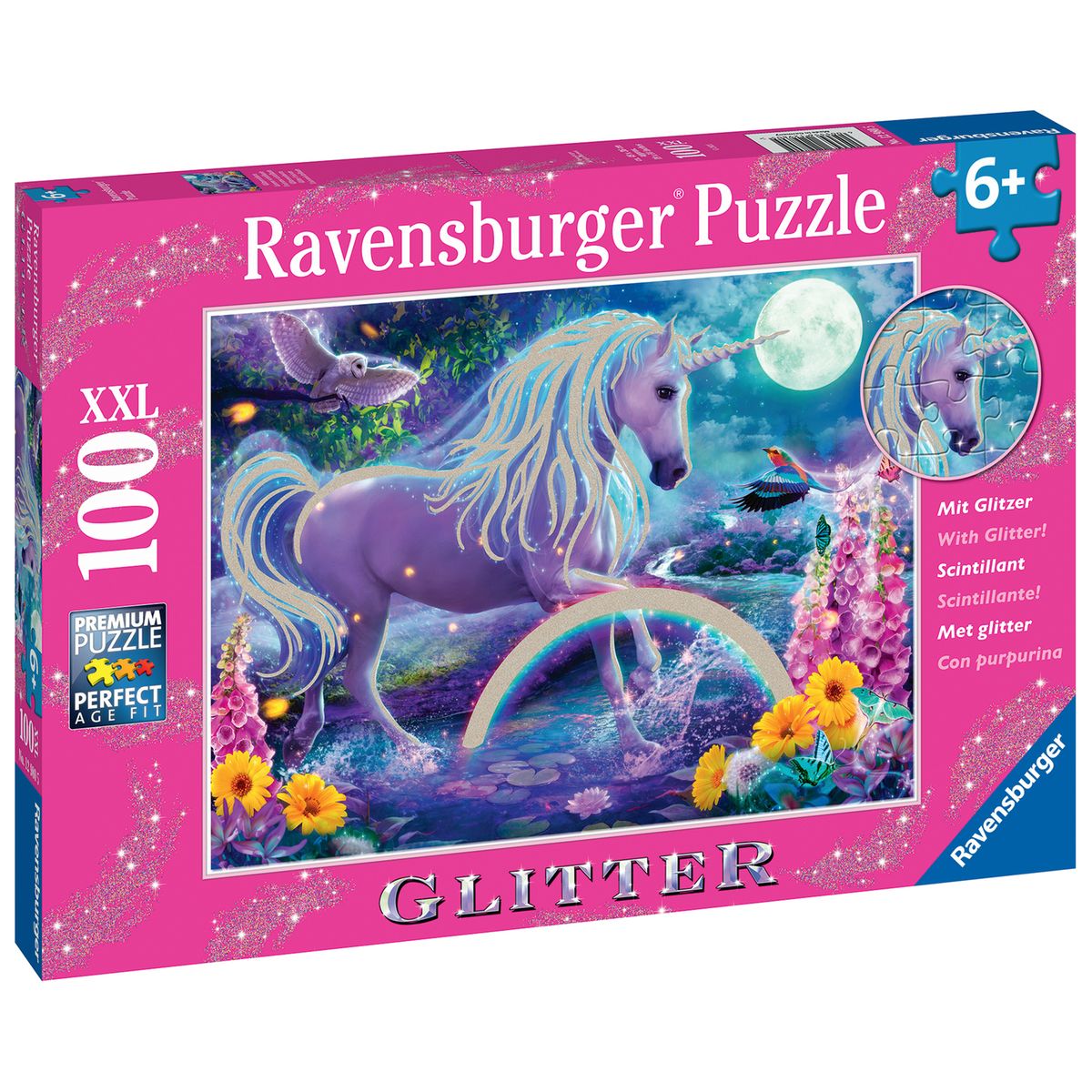 Ravensburger - puzzle enfant - puzzle 100 p xxl - licorne scintillante ...