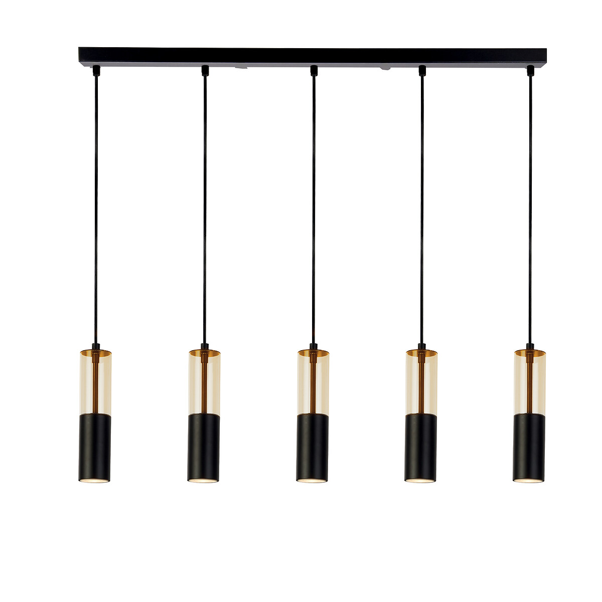Tien 5 light pendant bar ceiling light, black, So'home | La Redoute