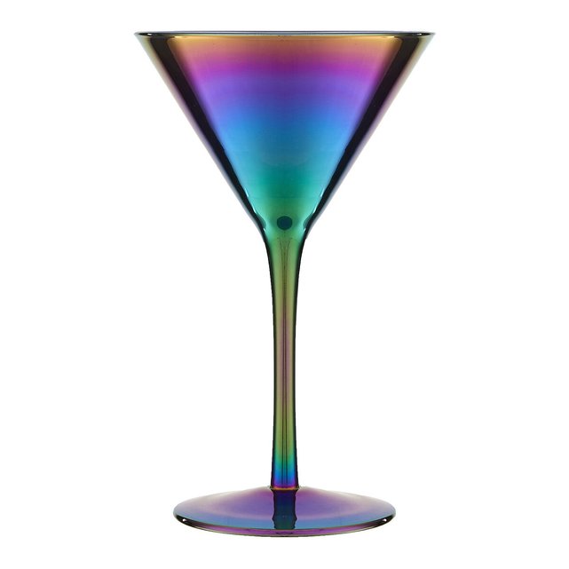 Set Of 2 Oil Slick Cocktail Glasses 345ml Multi coloured So home set-of-2-oil-slick-cocktail-glasses-345ml-multi-coloured-so-home