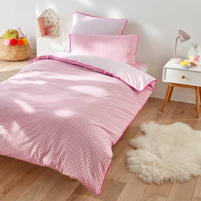 Housse De Couette Pur Coton Lioubia La Redoute Interieurs Imprimé Rose