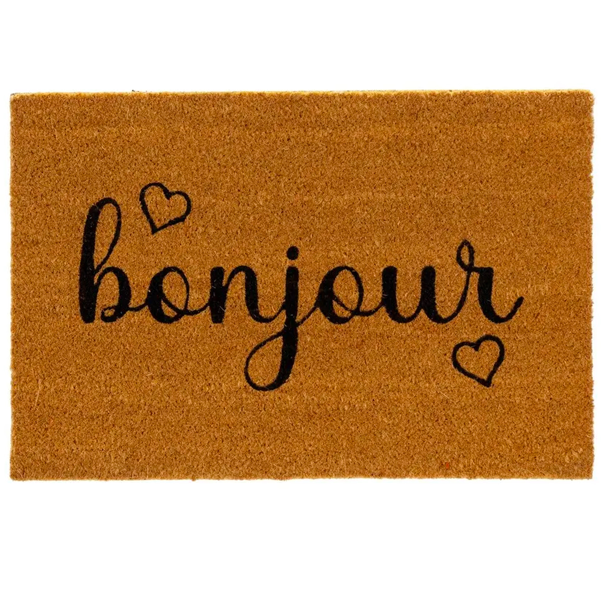 Paillasson coco bonjour 60x40x1.5cm Couleur noir Wadiga | La Redoute