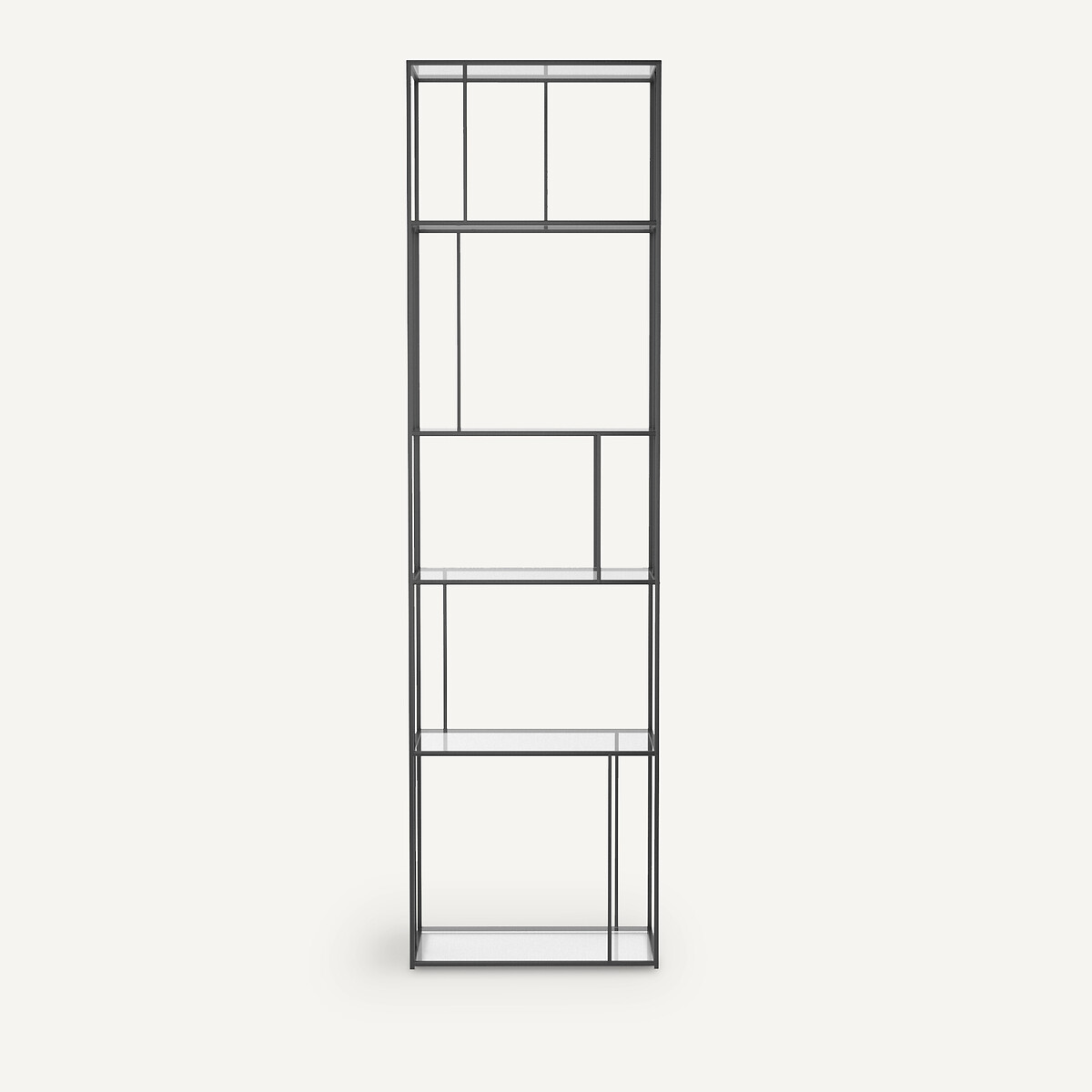 Parallel metal glass bookcase black glass Am.Pm La Redoute
